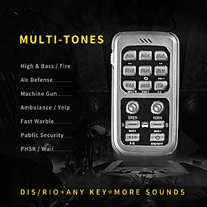 YHAAVALE Car Police Siren 400W Signal Division PA System 940 Wireless Amplifier+2pcs Ultra Slim Metal Speaker Electronic Emergency Horn Sound System for Police Cars Fire Trucks