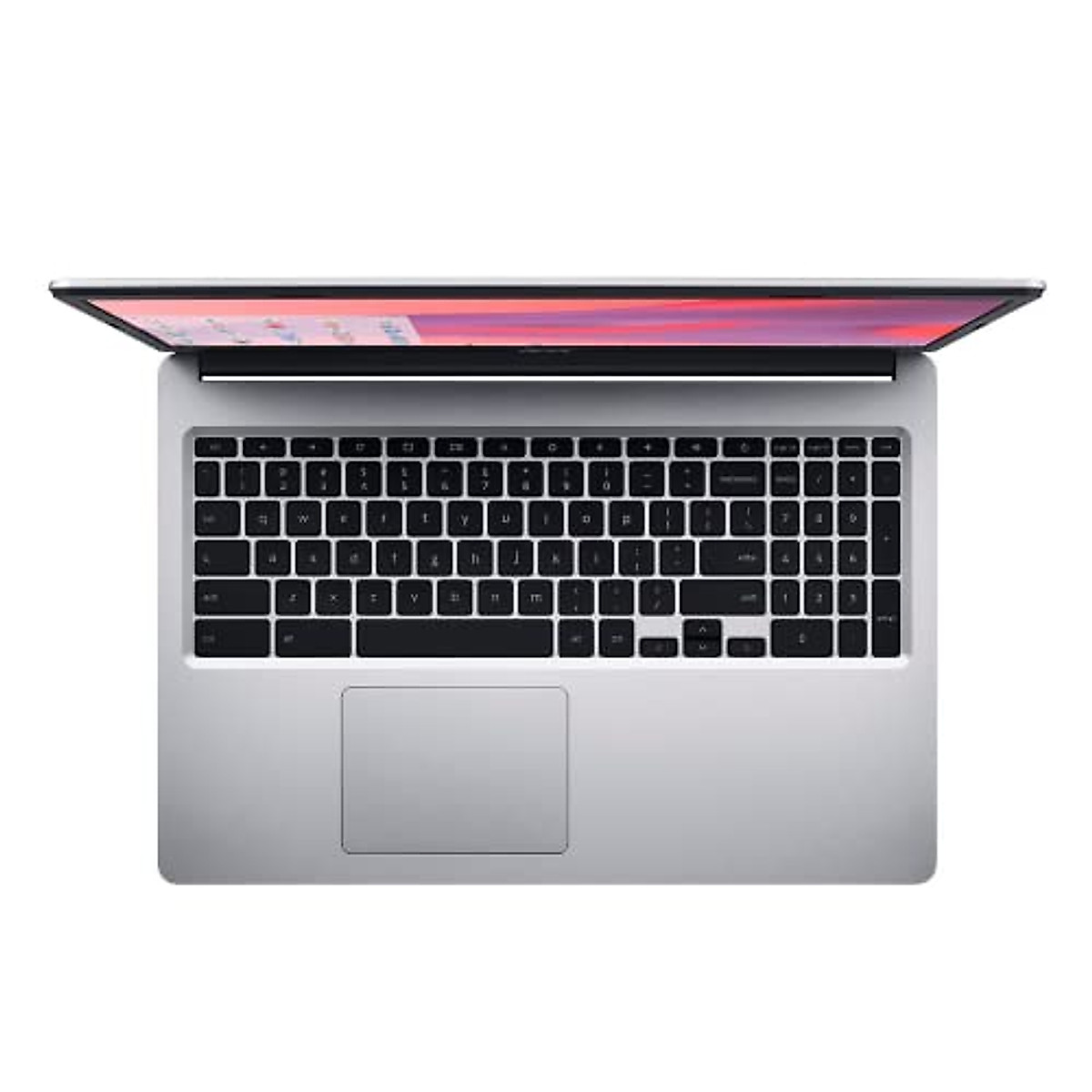 acer Chromebook 315 Laptop, 15.6” FHD Touchscreen Display, 4GB RAM, 64GB eMMC SSD, Intel Celeron N4020 Processor, Wi-Fi, Bluetooth, Webcam, USB-C, Protective Sleeve, Chrome OS, Pure Silver, N19Q3