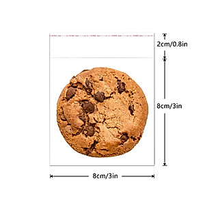 Self Sealing Cellophane Bags 3x3" 200pcs Squre Cello Bags Small Adhesive Bags 2 Mil for Earrings Candies Bakery Cookies Treat Candle Soap Gift (9 Sizes to Choose from)