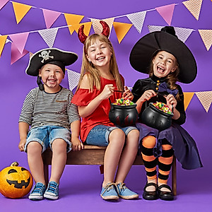 BESPORTBLE 2pcs Halloween Candy Bowls Party Candy Jars Pot and Bucket Candy Containers Plastic Black Witch Cauldron Candy Holders for Cauldron Halloween Party Favor Decor