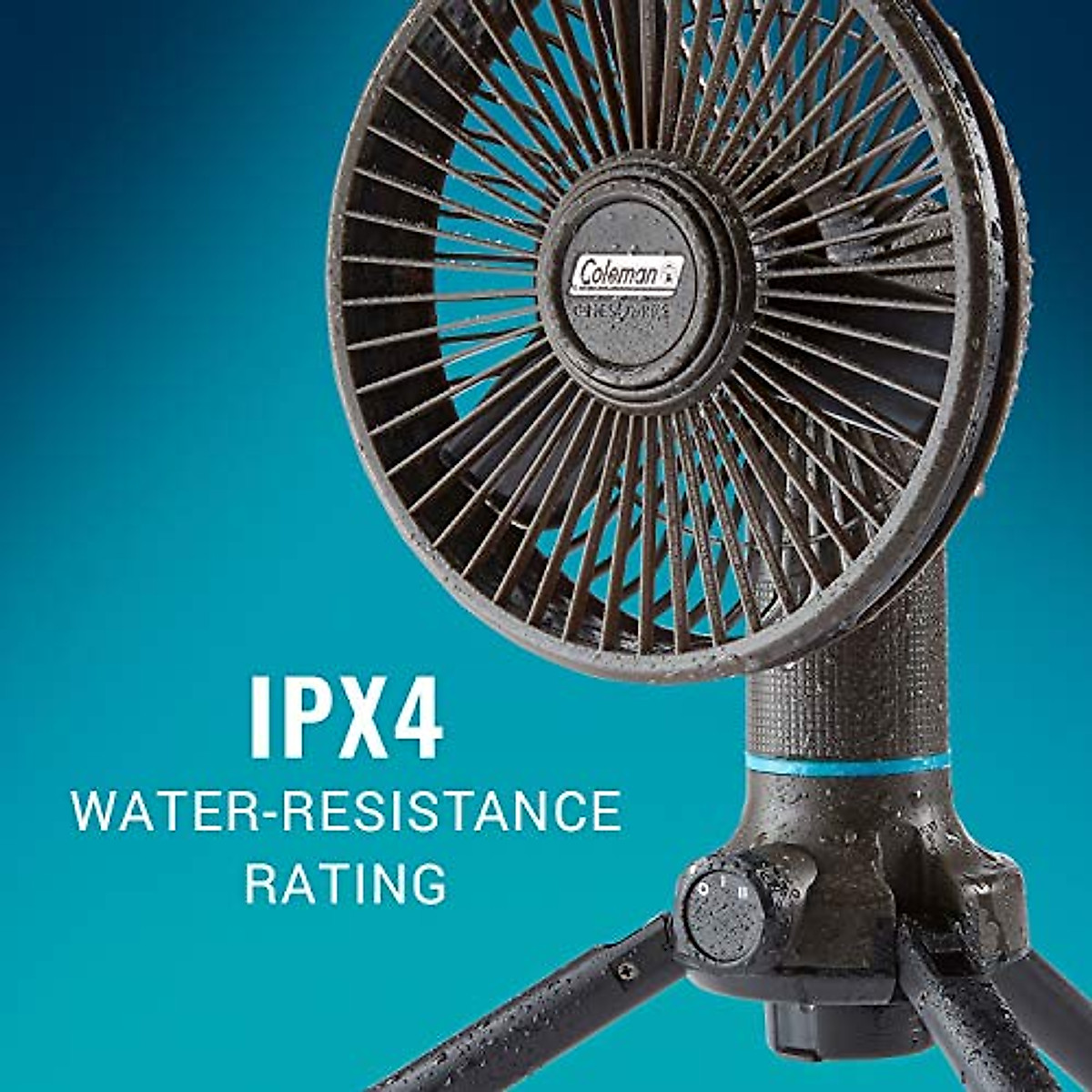 Coleman OneSource Rechargeable Outdoor Camping Gear: Camp Shower, Cordless Vacuum, Fan, Speaker, & Air Pump—All Powered by One Interchangeable Battery!