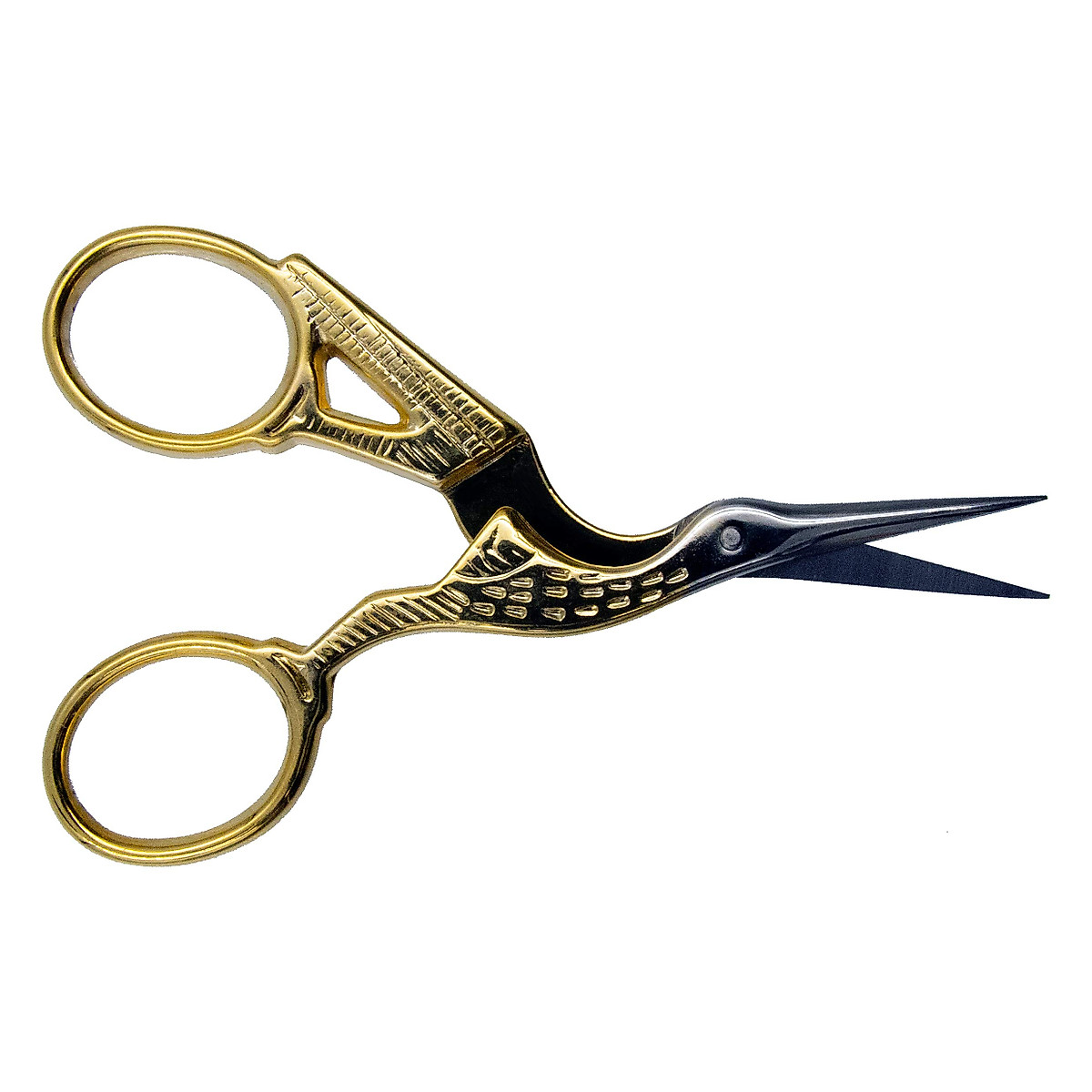 Ultima 3-1/2-Inch Forged, Gold-Plated, Stork Embroidery & Sewing Scissors