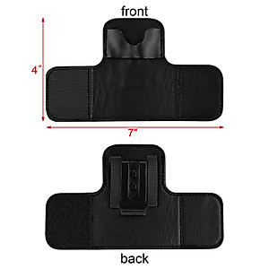 Beautyflier PU Leather Stethoscope Holder with Clip for All Models: Littmann, ADC, MDF, Adscope, Stethoscope Holder Carrier Perfect for Physicians, Nurses, EMT (Black)