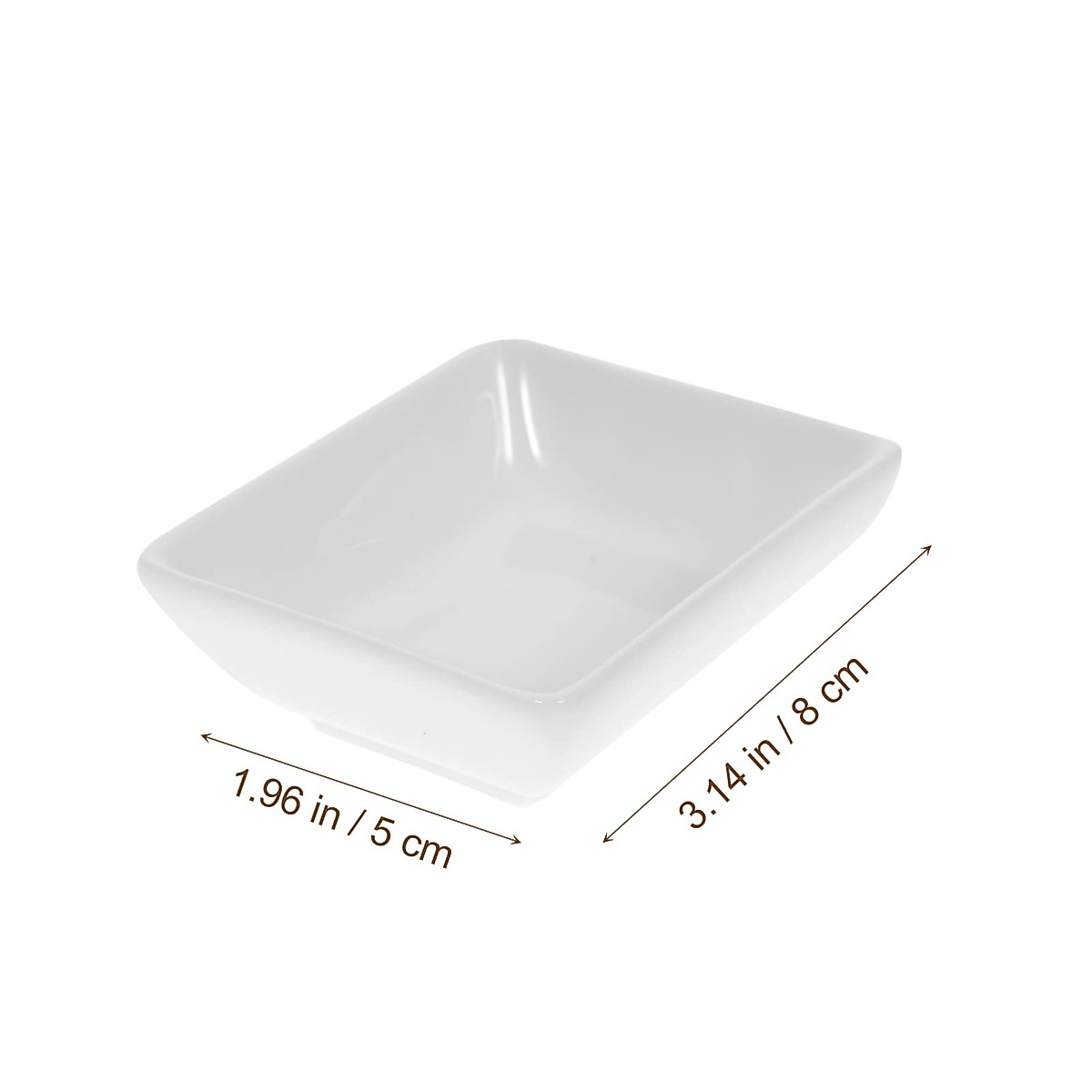 BESTonZON Ceramic Dip Bowls Sets, 3 In White Dipping Sauce Bowls/Dishes for Tomato Sauce, Soy, BBQ and other Party Supplies,Set of 4 Appetizer Plates