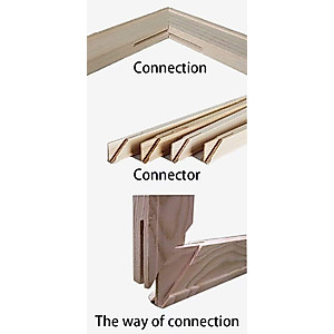 Aksuo 16x20 inch Wooden Frame Canvas Stretcher Bars with Thumb Tacks for Oil Painting and Paint by Numbers (4 Strips) (40x50cm)