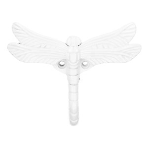 Zerodeko 1 Set Dragonfly Hook Decor Animal Coat Hangers Retro Keychain Metal Clothing Rack Heavy Duty Hook Wall Mounted Hanger Home Wall Hook Key Hanging Hook Aisle White Delicate