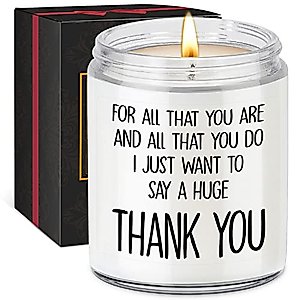 GSPY Scented Candles - Thank You Gifts, Thankful Gifts for Women, Men - Thank You Candle Gifts for Mom, Friend, Coworker, Nurse, Mentor, Boss - Teacher Appreciation Gifts
