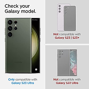 Spigen Camera Lens Screen Protector [Glas.tR EZ Fit Optik Pro] Designed for Galaxy S23 Ultra - Black [2 Pack]