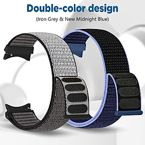 Bcuckood Nylon Loop Compatible with Samsung Galaxy Watch 6/5/4 40mm 44mm/Watch 6 Classic 43mm 47mm/Watch 5 Pro 45 mm/Watch 4 Classic 42mm 46mm, Sport Nylon Breathable Replacement Straps for Women Men