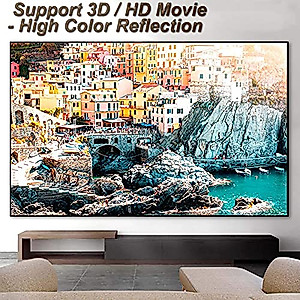 200-inch Large Projector Screen 16:9 Hanging Projection Screen Movie Screen Washable Fold-able Anti-Crease for Office Conference Presentation Theater Party