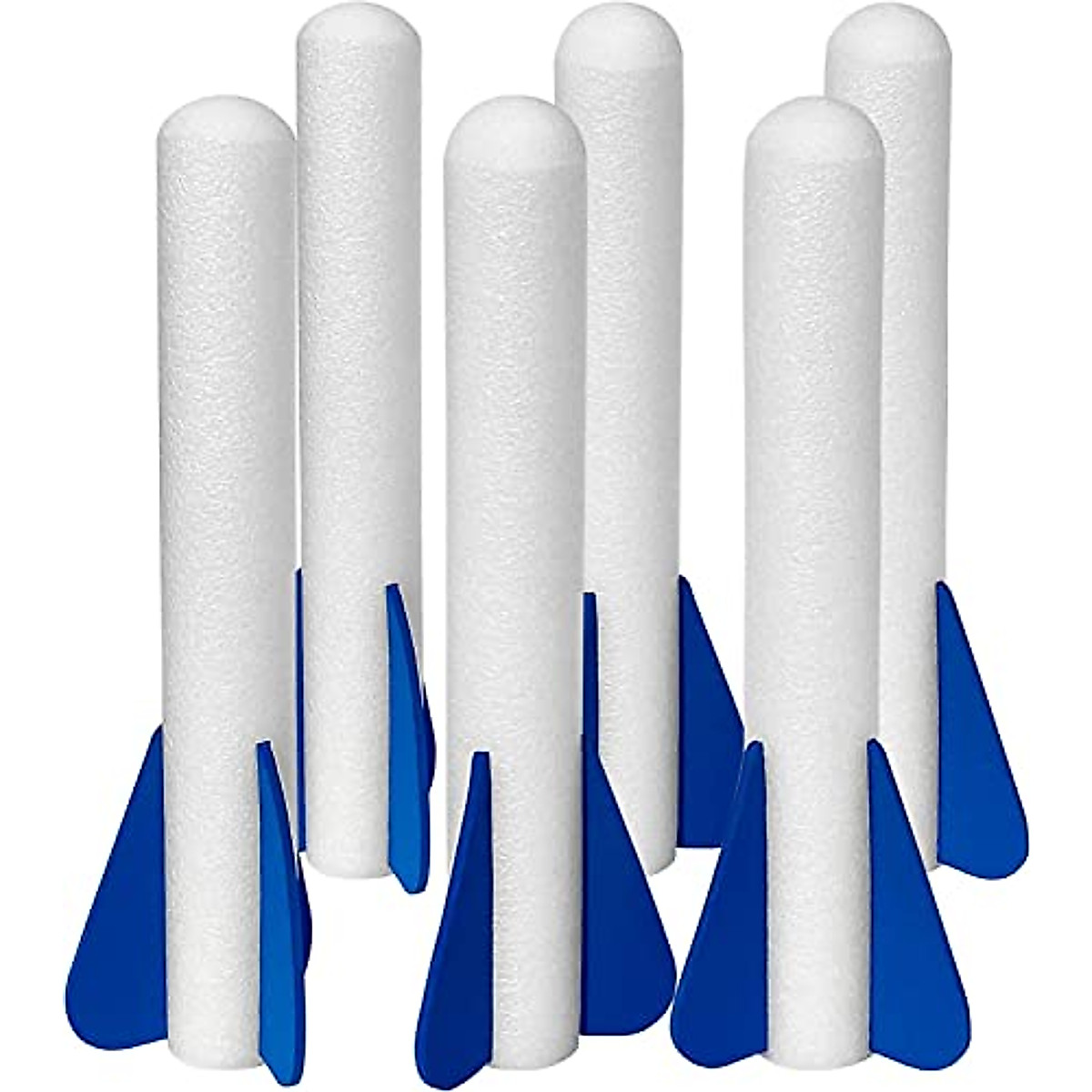 Botabee Glow-in-The-Dark Soft Foam Rocket Refills for Rocket Launchers | Compatible with Stomp Rocket® Jr. Glow Rocket Launcher | 6 Pack Replacement Air-Powered Foam Rockets