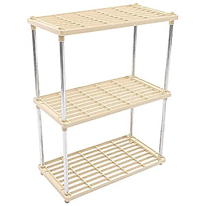 Generic 3 Tier Shelving Unit Shelf Shelving Units Plastic Storage Rack Modern Shelving Unit Bathroom Storage Shelf for Hallway, Bathroom, Living Room ( White ), Medium (40HY155BUOHE79IRGW148134X)