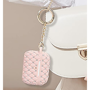 VISOOM Airpods Pro 1st Generation Case - Airpod Pro Bling Cases Cover Women 2022 Crystal TPU Hard Protective iPod Pro Wireless Charging Case Girl Keychain for Apple Airpods Pro 1