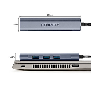 USB to Ethernet Adapter, 4-in-1 Portable Data Hub USB Splitter USB 3.0 Expander with RJ45 Gigabit Ethernet LAN Network Adapter Support Windows 10,8.1,Mac OS, Surface Pro,Linux,Chromebook and More