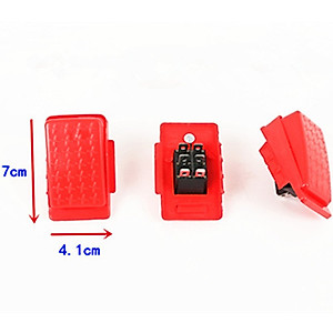 Accelerator Foot Pedal Electric Switch Accessories for Kids Reset Control Switch Children Electric Ride On Toy Car Replacement Parts Red 6-pin Socket