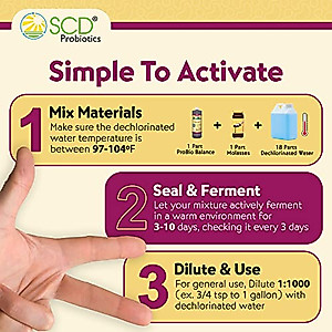 ProBio Balance Original - Make 20X More Farm and Garden Soil Conditioner - Super Concentrate Of Effective Beneficial Microorganisms - OMRI-Listed For Organic Crops, Organic Garden Soil - Made In USA, 1 Liter – by SCD Probiotics