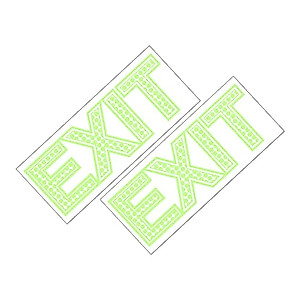 WHAMVOX 2 Sheets Export Sticker Outlet Stickers Exit Stickers Signs Ire Exit Signage Shopping Mall Exit Decal Exit Decals Mall Supplies Adhesive Exit Sticker Glowing Sticker The Pet