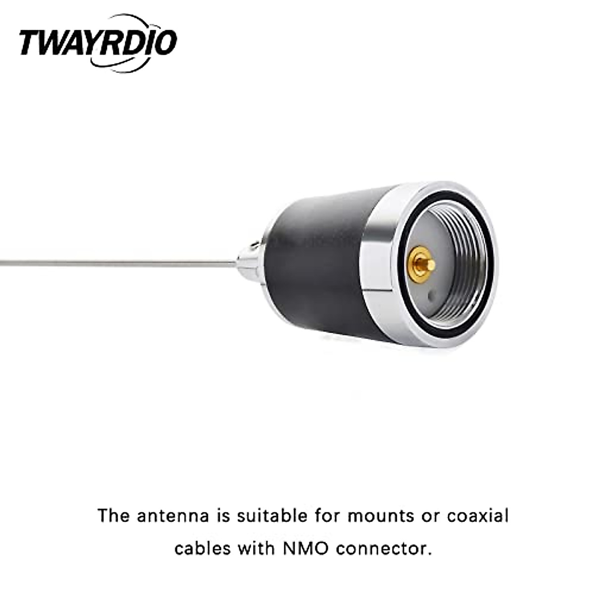 TWAYRDIO NMO Dual Band Antenna, 144MHz VHF and 430MHz UHF Two Way Antenna for Motorola Kenwood Icom Vertex Blackbox HYT Hytera Mobile Radios, Requires NMO Mount