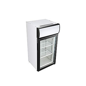 Glass Door Countertop Display Beverage Cooler, Merchandiser Refrigerator; 2.8 Cubic Ft.