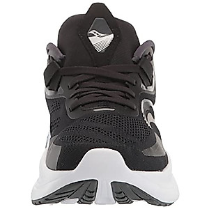 Saucony Women's Guide 15 Running Shoe, Black/White, 8