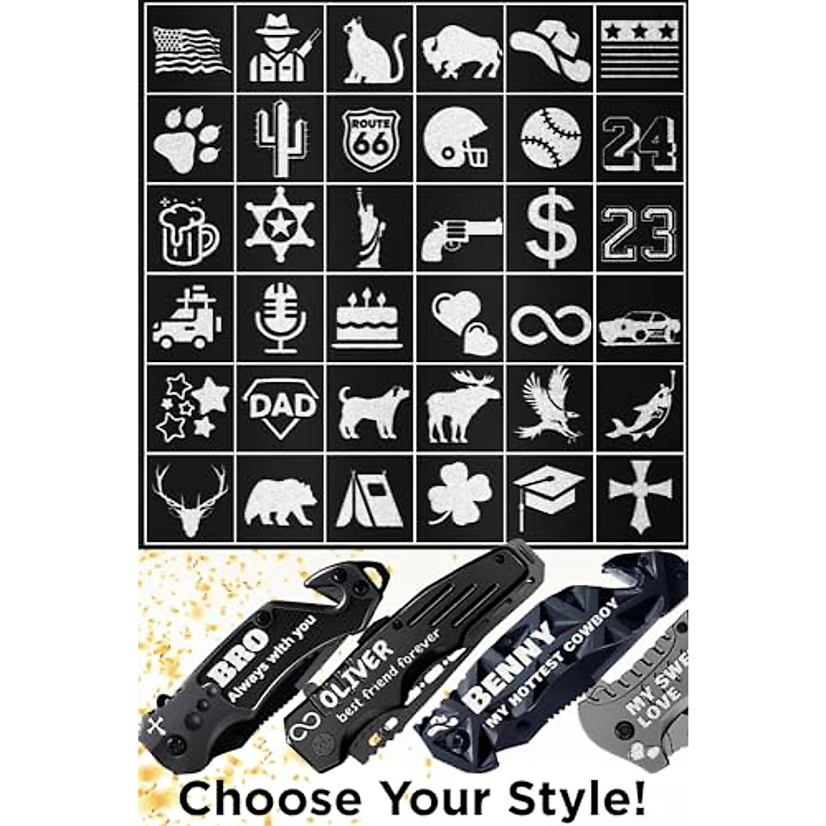 Personalized Gifts for Men - Engraved Pocket Knife - Custom Knife for Men Dad Him All - Chistmas Gift Ideas Mens Gifts for Christmas Stocking Stuffers 6680 PS