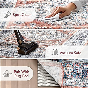 nuLOOM Zara Vintage Medallion Area Rug, 5x7, Orange