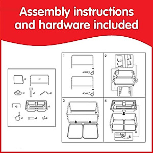 edxeducation Sand and Water Table Set - Water Sensory Table for Kids - 23”H - Tubular Steel Frame - Includes 2 Mini Tuff Trays and Plug - Indoor and Outdoor