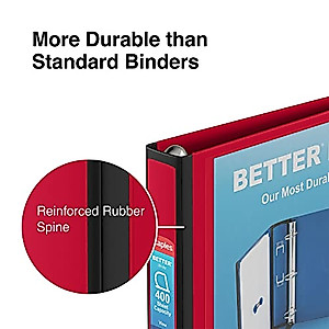 Staples 807711 1.5-Inch 3-Ring Better Binder Red (18369)