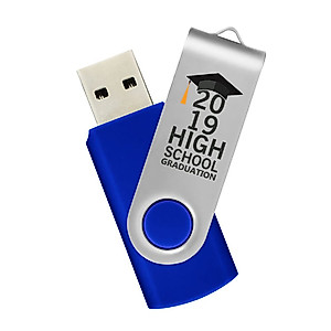 2GB Custom USB Flash Drives Personalized with Your Logo - for Promotional Use - Swivel - Blue Body/Silver Clip - 50 Pack