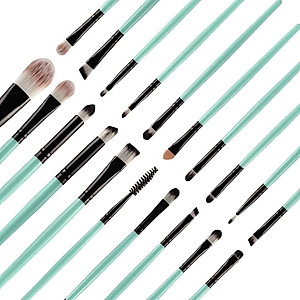 CINIDY 20 pcs Makeup Brush Set tools Make-up Toiletry Kit Wool Make Up Brush Set (black)