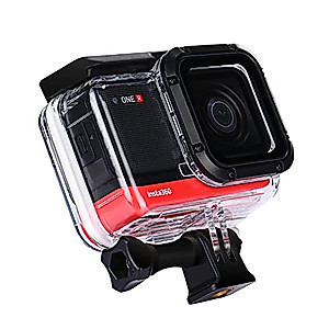 For Insta360 ONE R Sports Camera Case Protective Housing Insta360 ONE R Diving Cases Waterproof Housing 4K IPX8 Accessory Camera Accessories Anti-fall Bezel Protective Cases (Black) A458