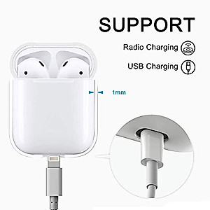 Eouine for AirPods 1/2 Case, AirPods Case Transparent Clear with Pattern Slim Shockproof Soft TPU Silicone with Keychain Running Bumper Skin for Apple Airpods Charging Case 1/2, Map 1