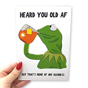 Sleazy Greetings Funny Meme Birthday Card For Him Or Her | 30th 40th 50th Birthday Card | Old AF Card