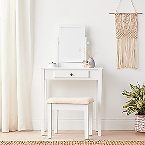 Frenchi Home Furnishing Vanity Set, One Mirror, White