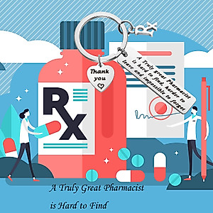 ENSIANTH Pharmacist keychain A Truly Great Pharmacist is Hard to Find Keychin Pharmacist Appreciation Gift Pharmacist Graduation Gift (Pharmacist Keychain)
