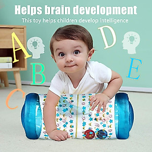 Fidget Toys Baby Crawling Fitness Toys Exercise Your Baby's Hearing and Touch Exercise Your Baby's Muscles and Coordination Baby Toys for 6 Months 1 2 3 Year olds (Blue)