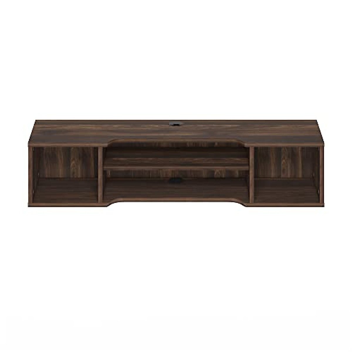 Furinno Indo Floating Storage Hutch Media Console, Columbia Walnut