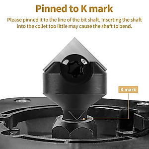 BINSTAK 90 Degree V Groove Router Bit 1/4 Inch Shank, Carbide Insert Wood CNC Router Bits for Woodworking Engraving Carving