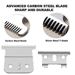 3 Pack Replacement Blades Compatible with T Outliners Trimmer，Compatible with andis GTX/GTO ，Suitable for Hair Clippers Model #04710/04521, Silver