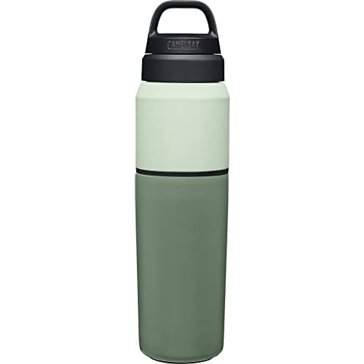 CamelBak MultiBev Water Bottle & Travel Cup – Vacuum Insulated Stainless Steel – Moss/Mint – 22 oz bottle & 16 oz cup
