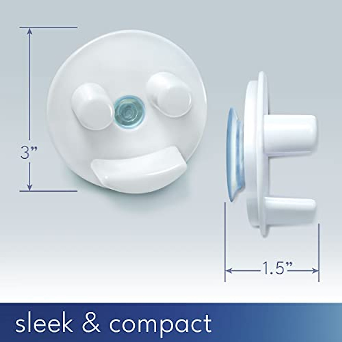 Storage Theory Suction Cup Sponge Holder - White Bathroom and Kitchen Sink Organizer for Round Sponges - No Sponges Included - 1 Pack