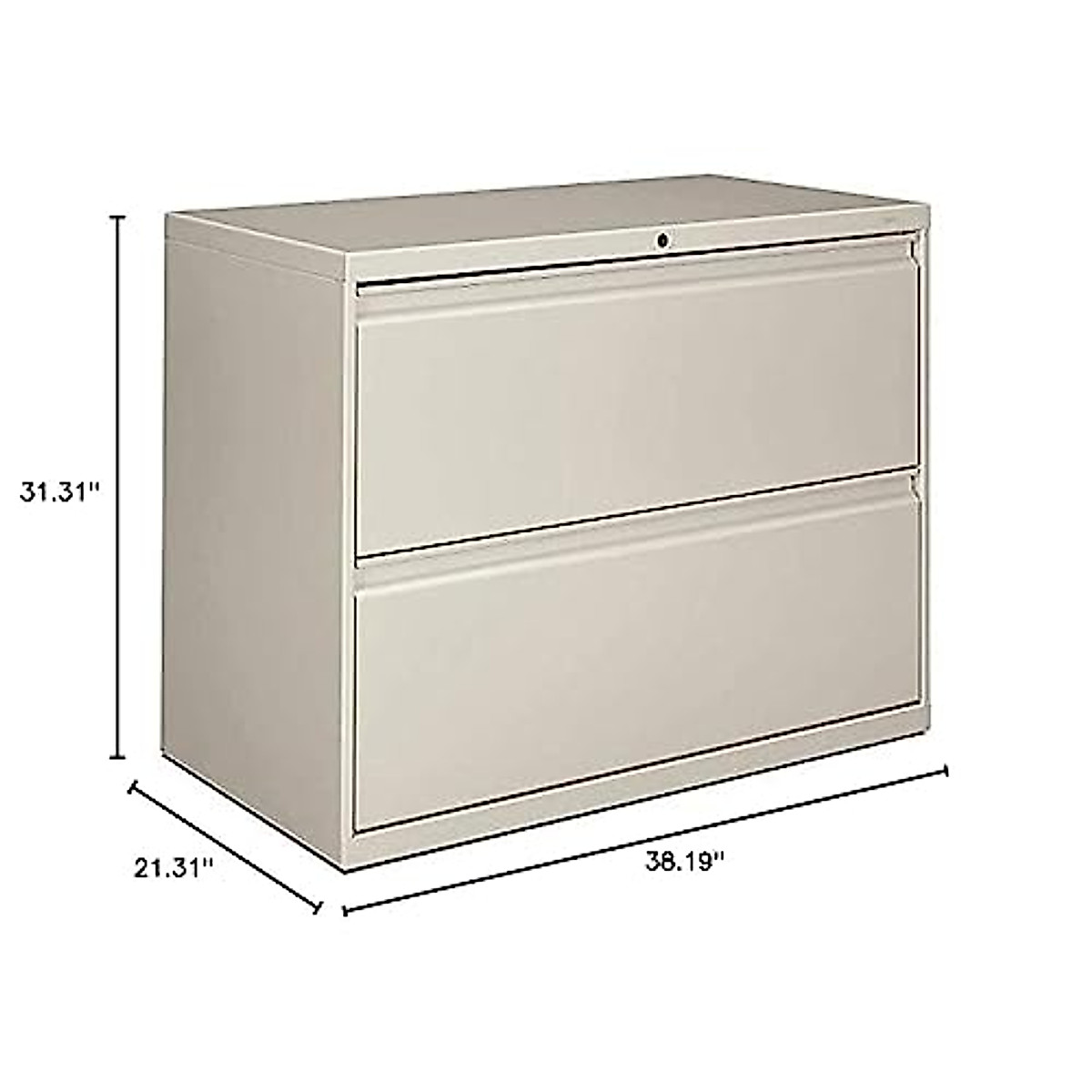 HON 882LQ 800 Series Two-Drawer Lateral File, 36w x 19-1/4d x 28-3/8h, Light Gray
