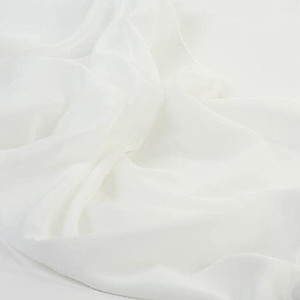 PartyDelight 9.8FT X 10FT White Chiffon Sheer Backdrop Curtain Drapes, Wedding Arch Drapes, for Wedding, Birthday, Party, Banquet and Home Decorations.