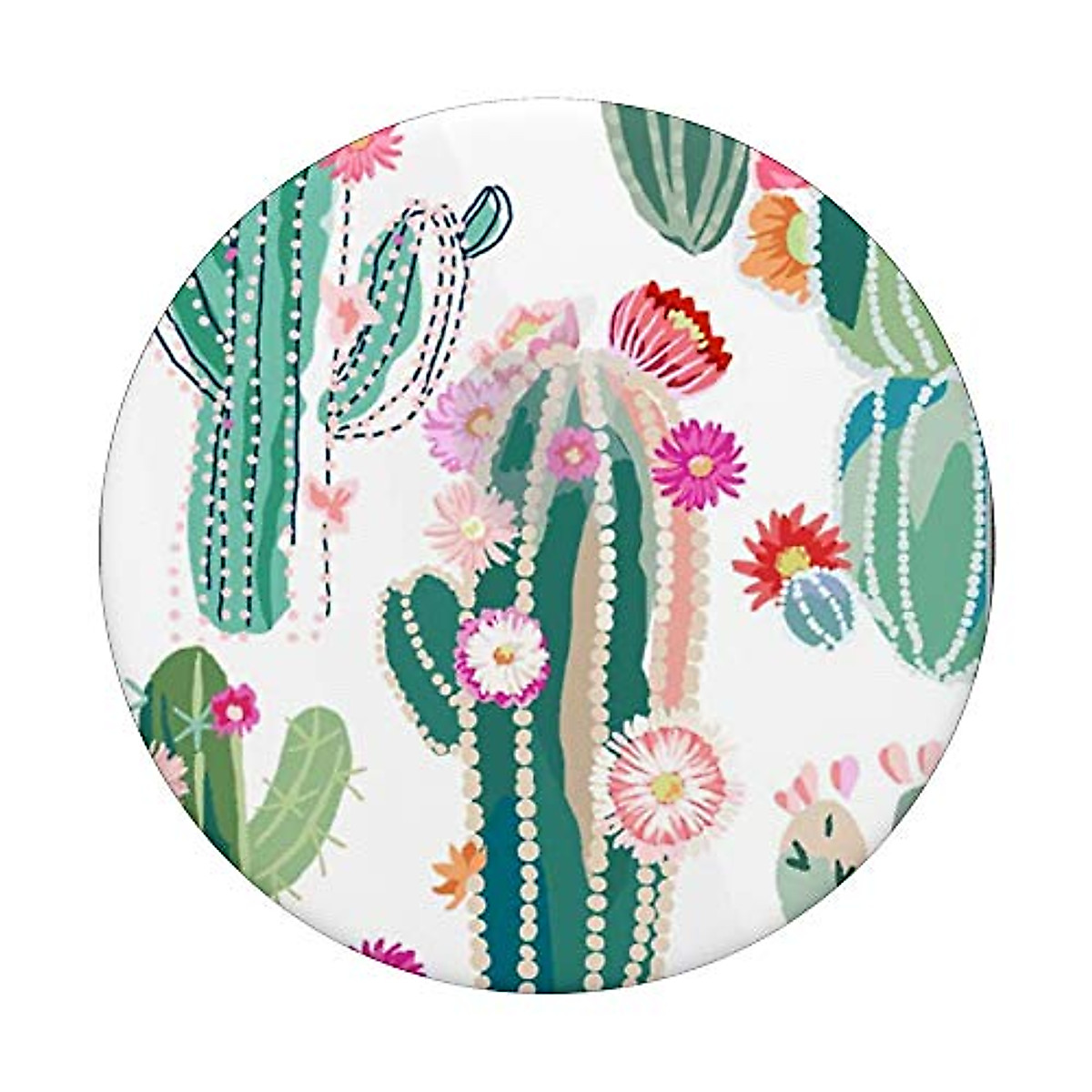 Cacti Flowers Pattern Phone Popper PopSockets Swappable PopGrip