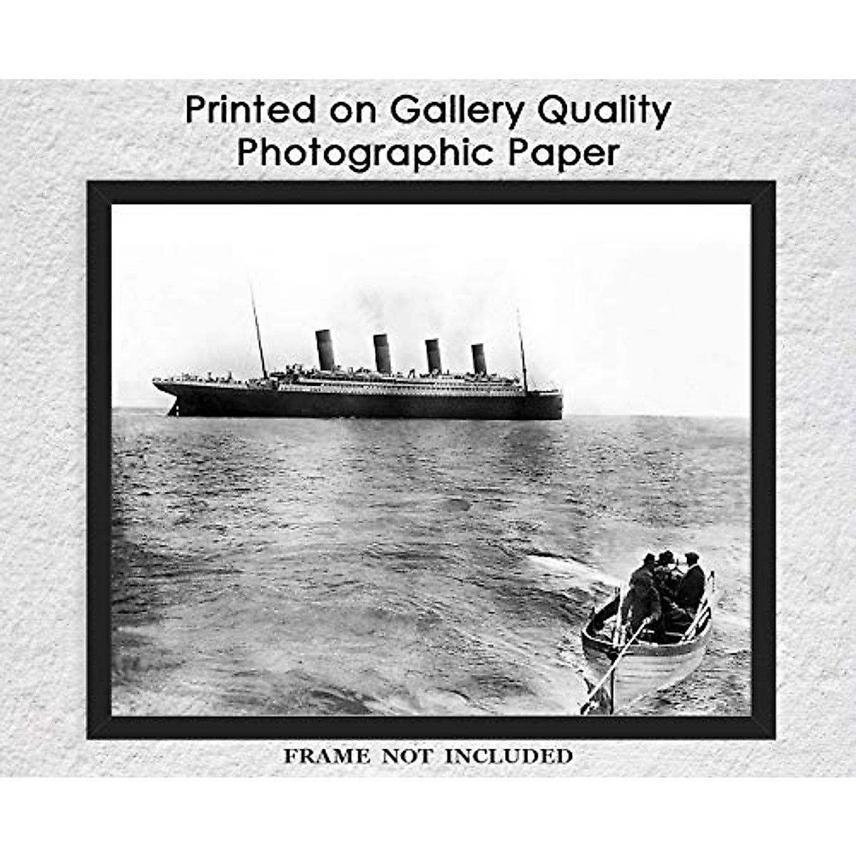 Last Known Photo of Titanic Afloat Wall Art Print Wall Art Print - 8x10 Unframed Picture For Home, Office, Dorm & Bedroom Decor - Creative Gift Idea for Titanic and Movie Fans