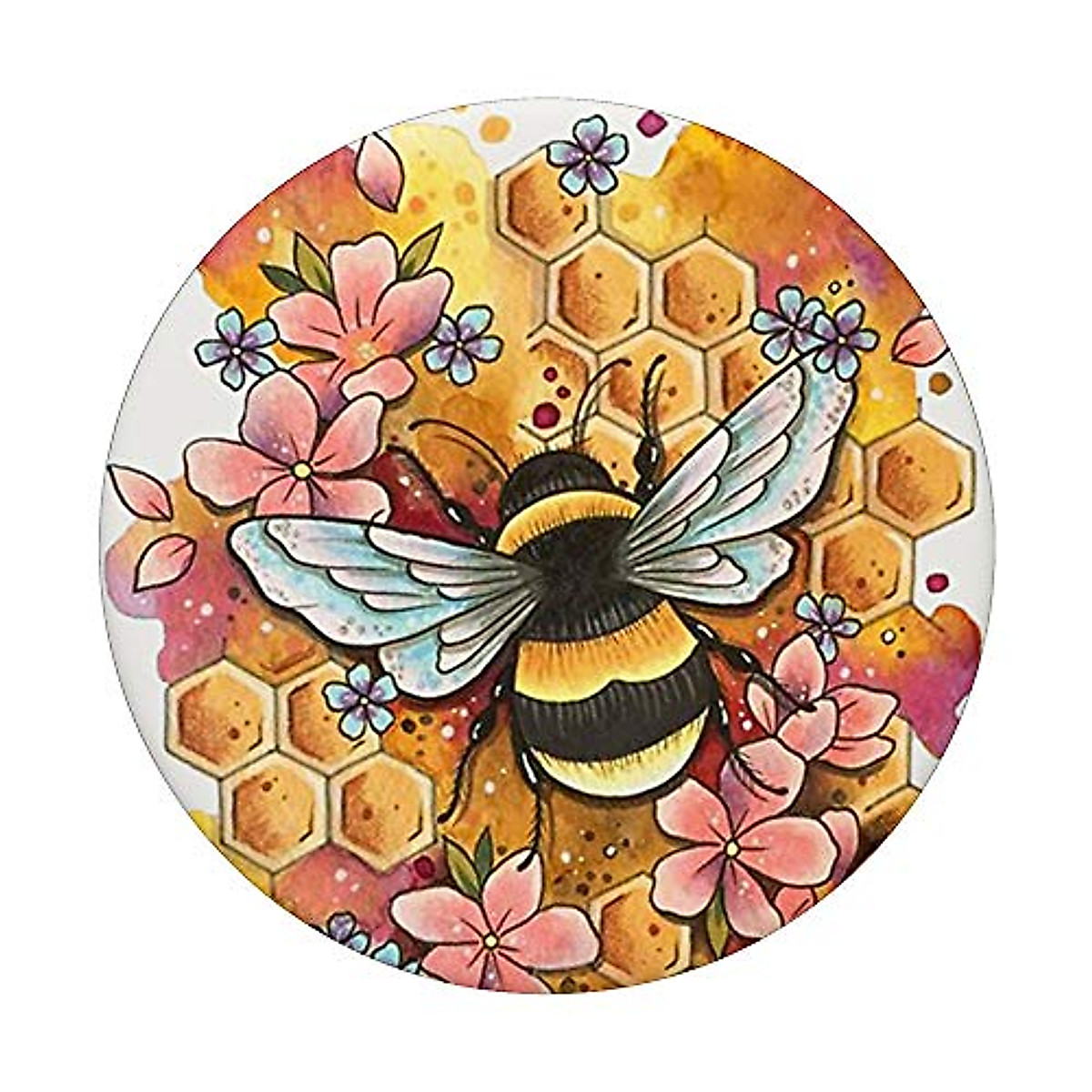 Flower Bee PopSockets Swappable PopGrip