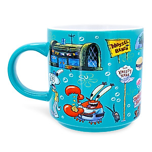 Silver Buffalo SpongeBob SquarePants Bikini Bottom Ceramic Mug | Coffee Cup For Espresso, Tea, Cocoa | Holds 13 Ounces