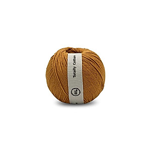 About Strings 100% Organic Cotton No.3 Light DK Yarn 3.53oz(100g) 234 Yards per Ball, 2-Pack (Golden)