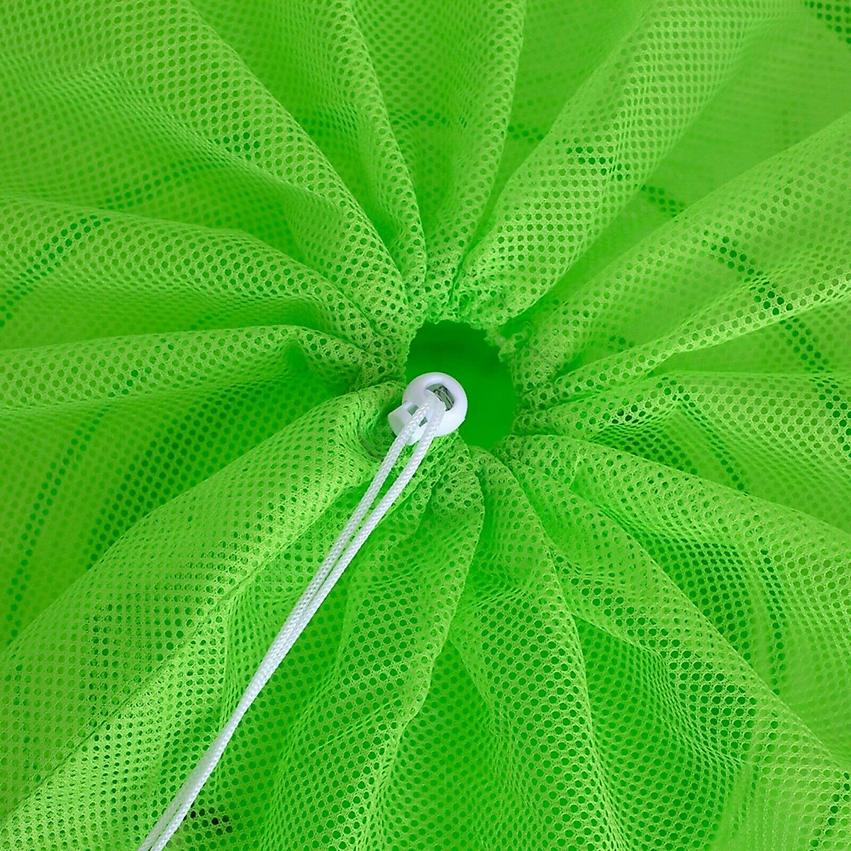 Laundry Basket Pop Up Barrel Hamper Collapsible Breathable Mesh Bag Solid Color - Lime