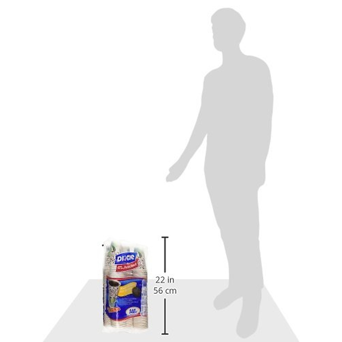 Dixie Perfectouch Insulated Paper Hot Cup, Coffee Haze Design, 140 Count